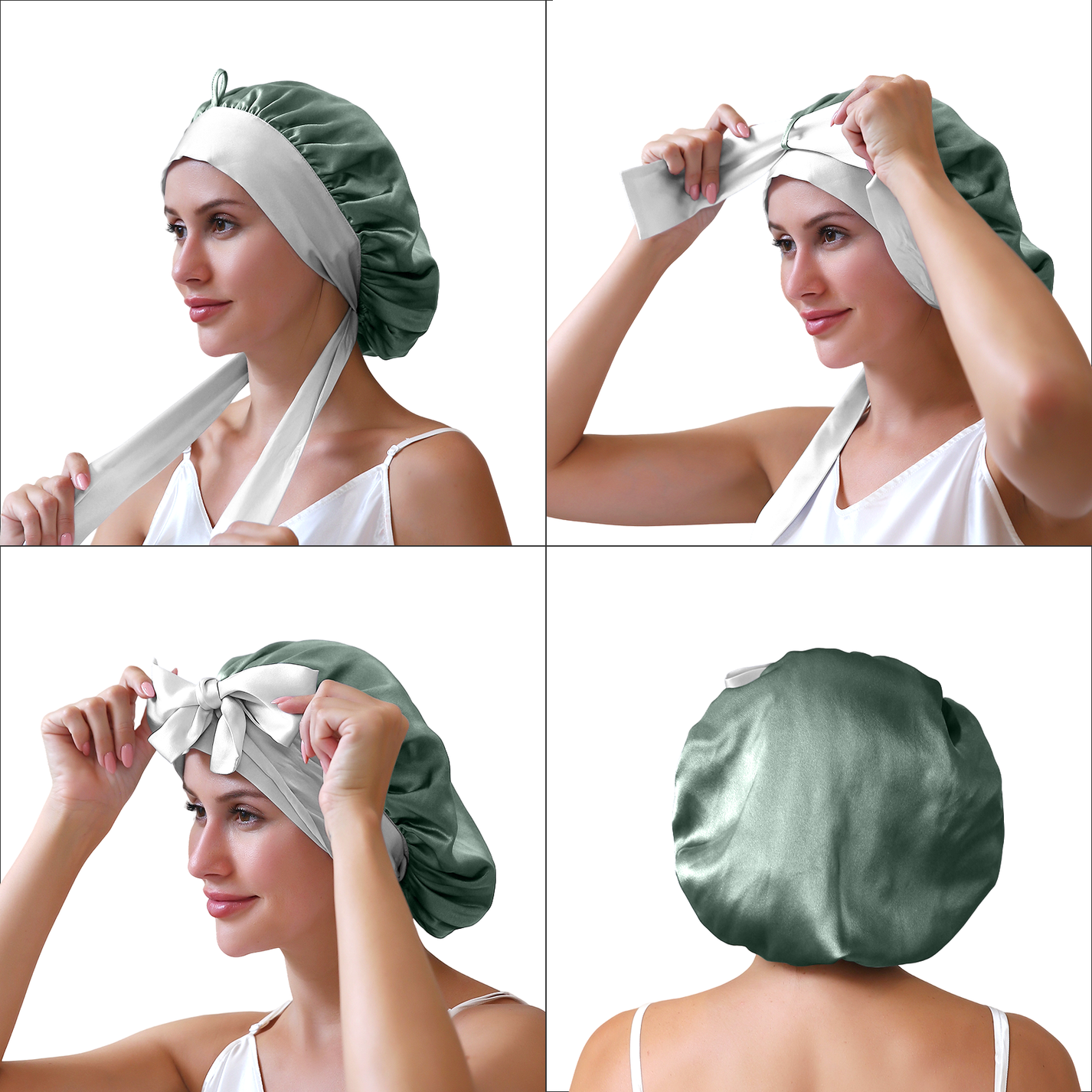 100% Double Layered Silk Sleep Bonnet – ZimaSilk
